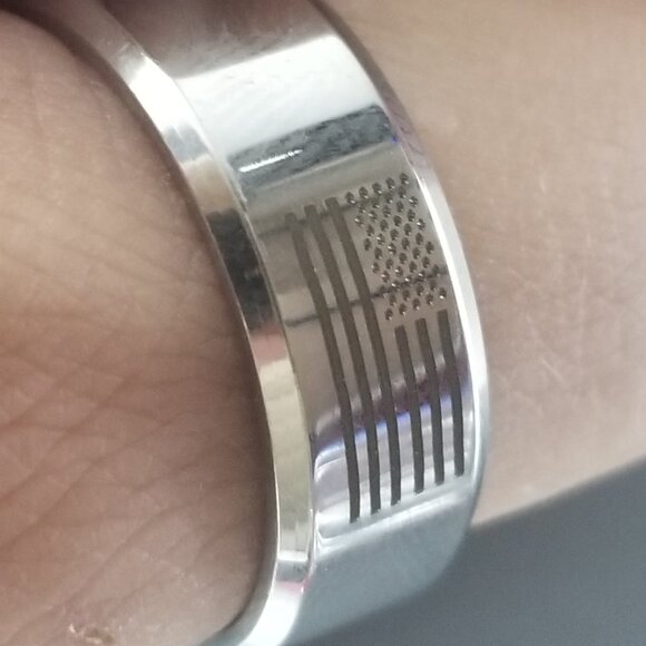 Floras Fantasies | Accessories | John Stainless Steel American Flag ...